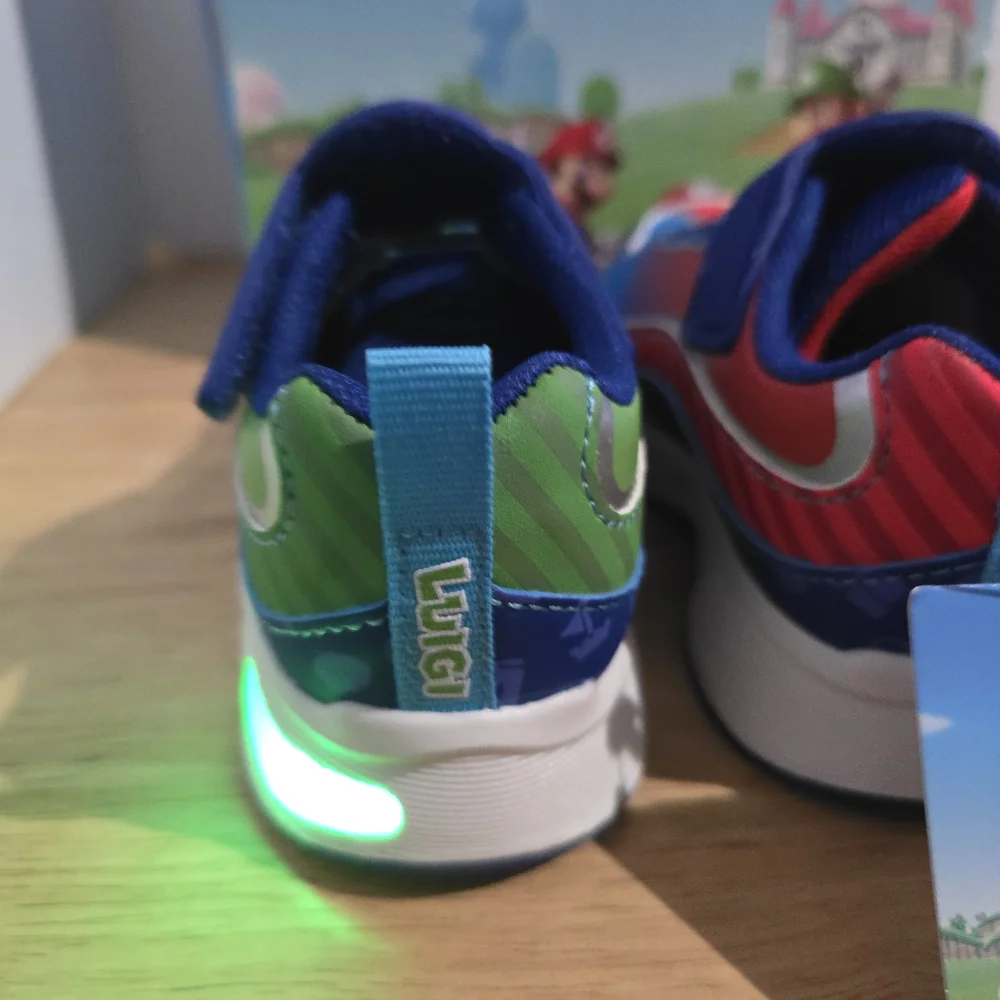 Nintendo | Shoes | Nintendo Kids Mario Luigi Lightup Sneakers S ...
